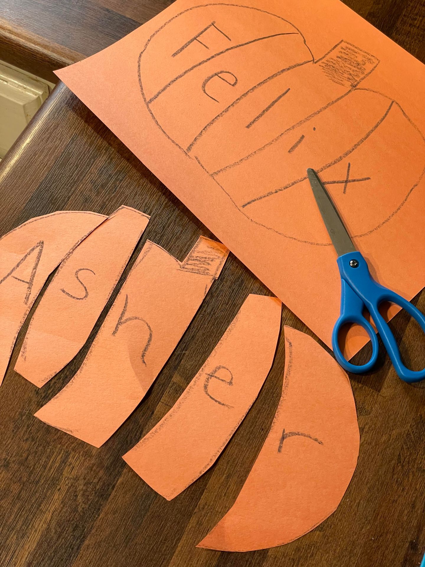 Pumpkin Name Puzzle for Kids – Halloween Head