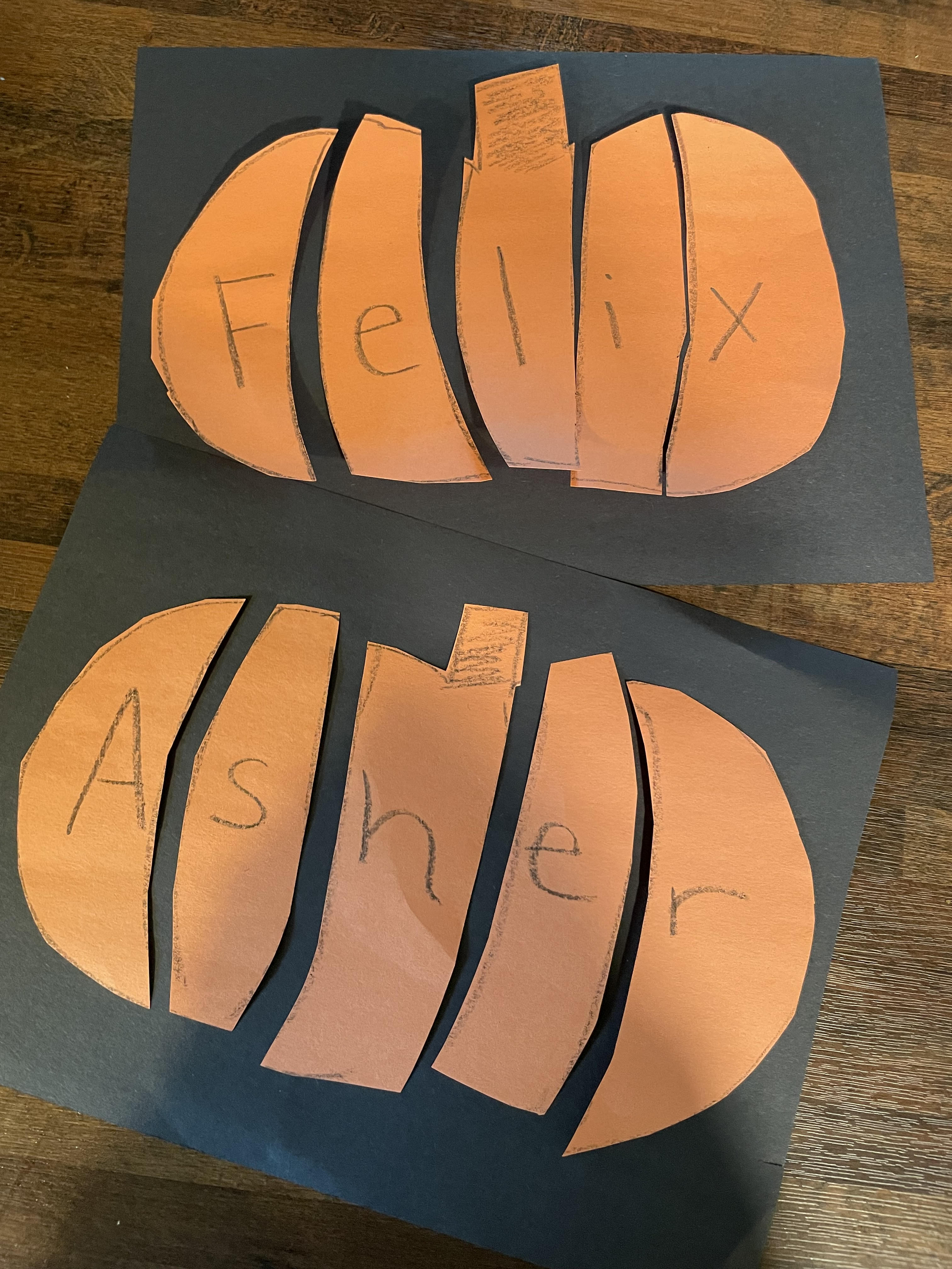 Pumpkin Name Puzzle for Kids – Halloween Head